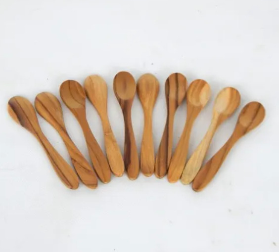 Teak mini condiment spoon 10cm – littlegreeninteriors